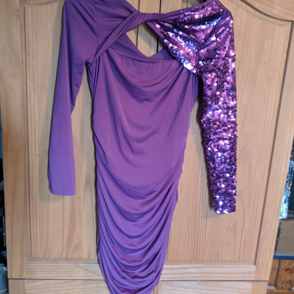 VENUS | Dresses | Venus Cocktail Sequin Purple Dress Boncon | Poshmark